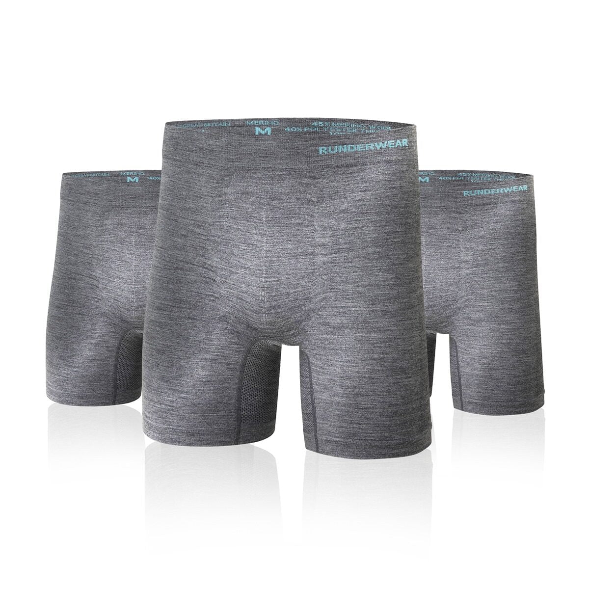 Merino Men's Boxers-Grey- (Multibuy x3) – Runderwear.com